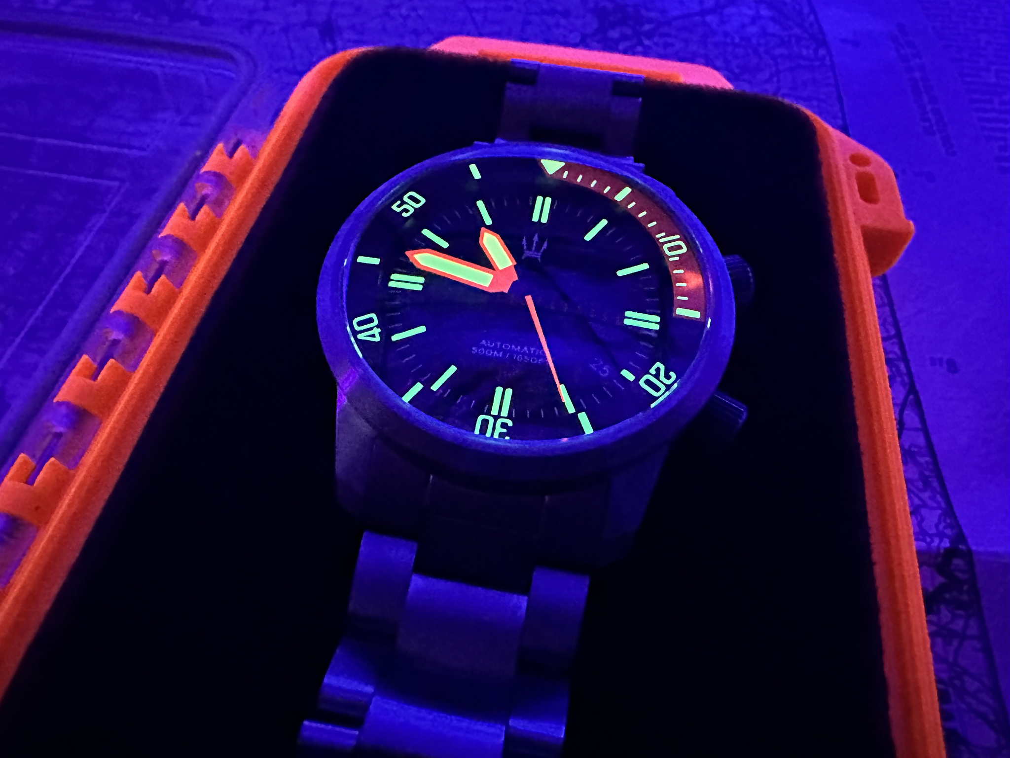 Stainless Steel DC-50 Dual Crown 50ATM Diver Automatic Watch With Date ...