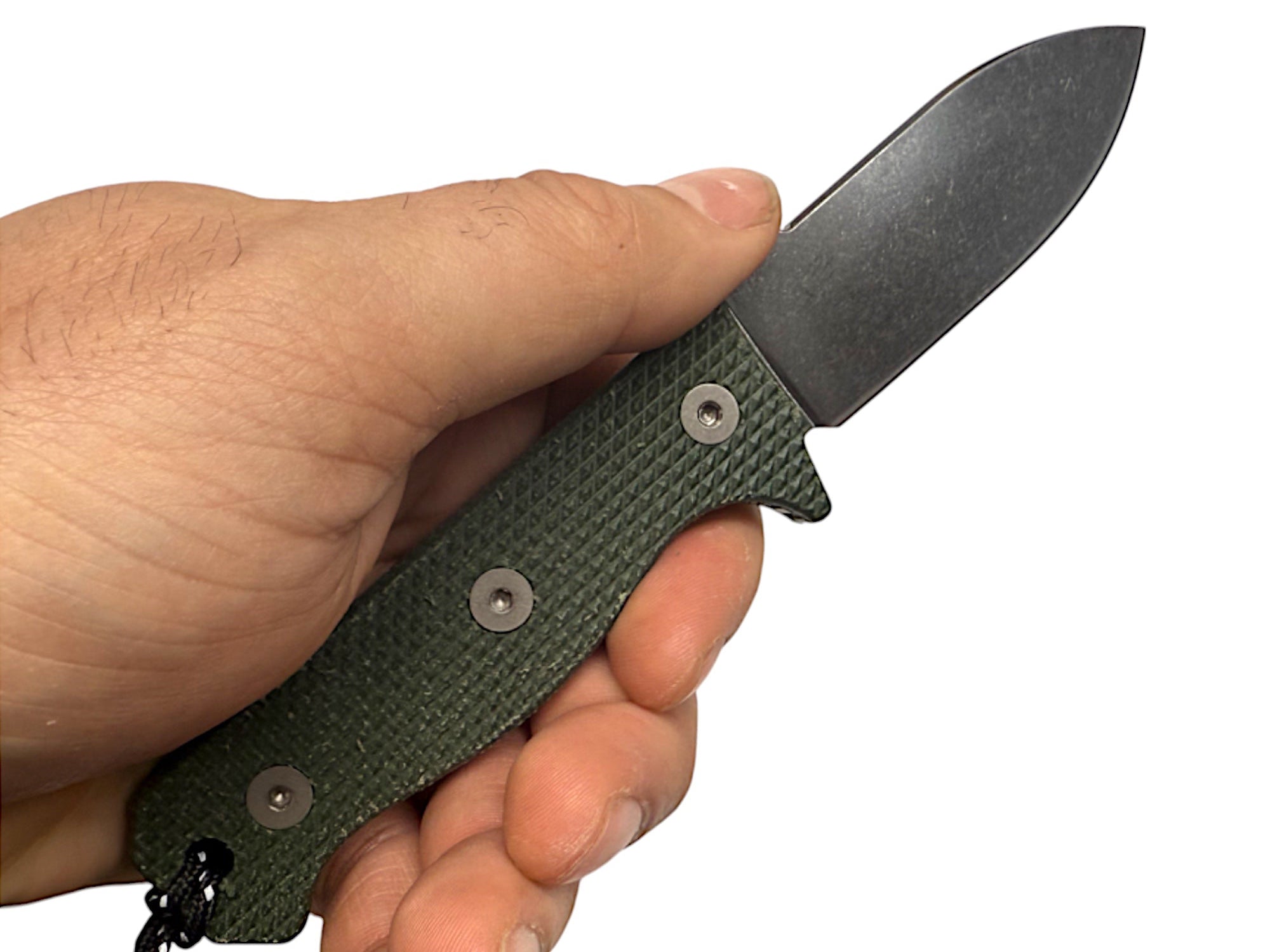 Compact R4A - Ready 4 Action Knife / D2 Fixed Blade ( MICARTA Scales ...