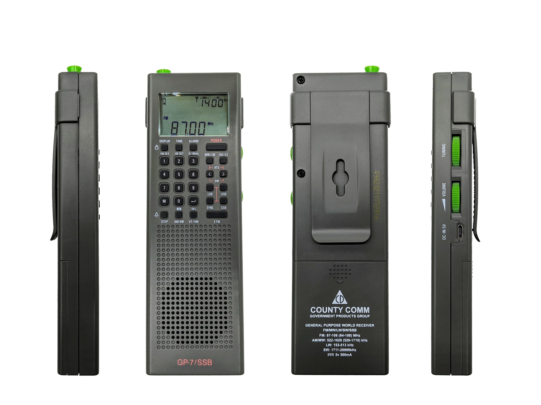 CountyComm GP-7 SSB ( GEN 4 ) General Purpose Radio - Organic Gray ( N