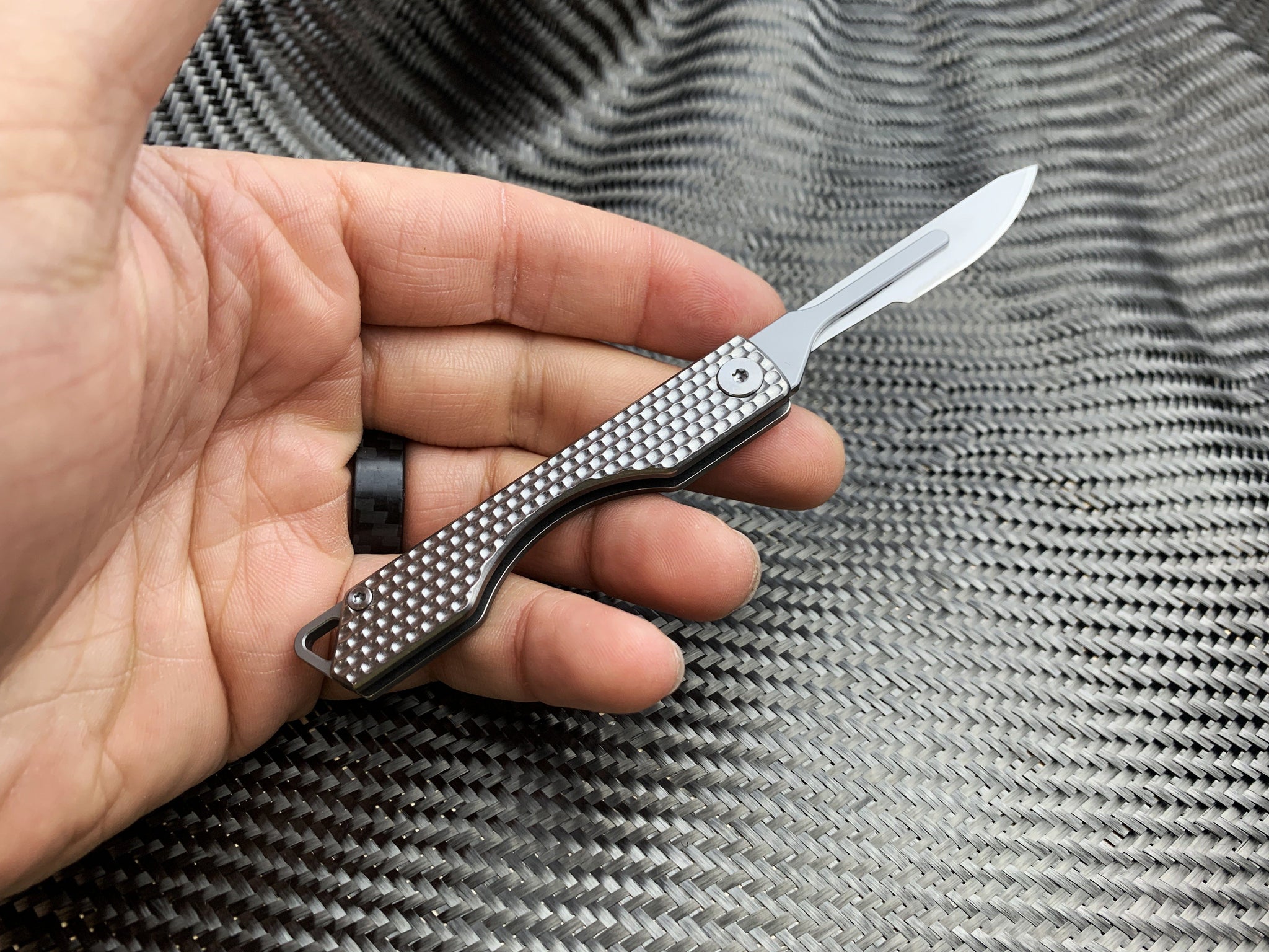 Folding Titanium Craft Scalpel Knife + Case + Spare Blades! – CountyComm